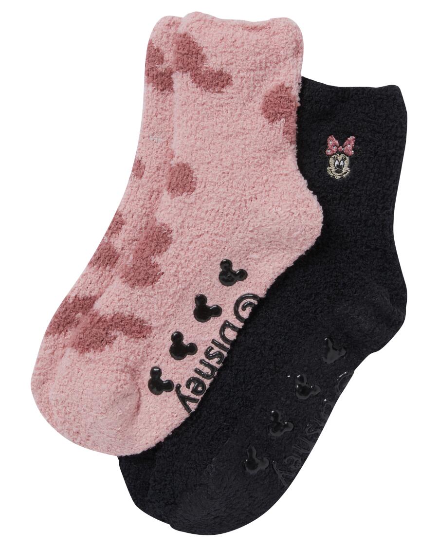 Licentie fluffy sokken, zwart/pink | Voordelig bij KiK