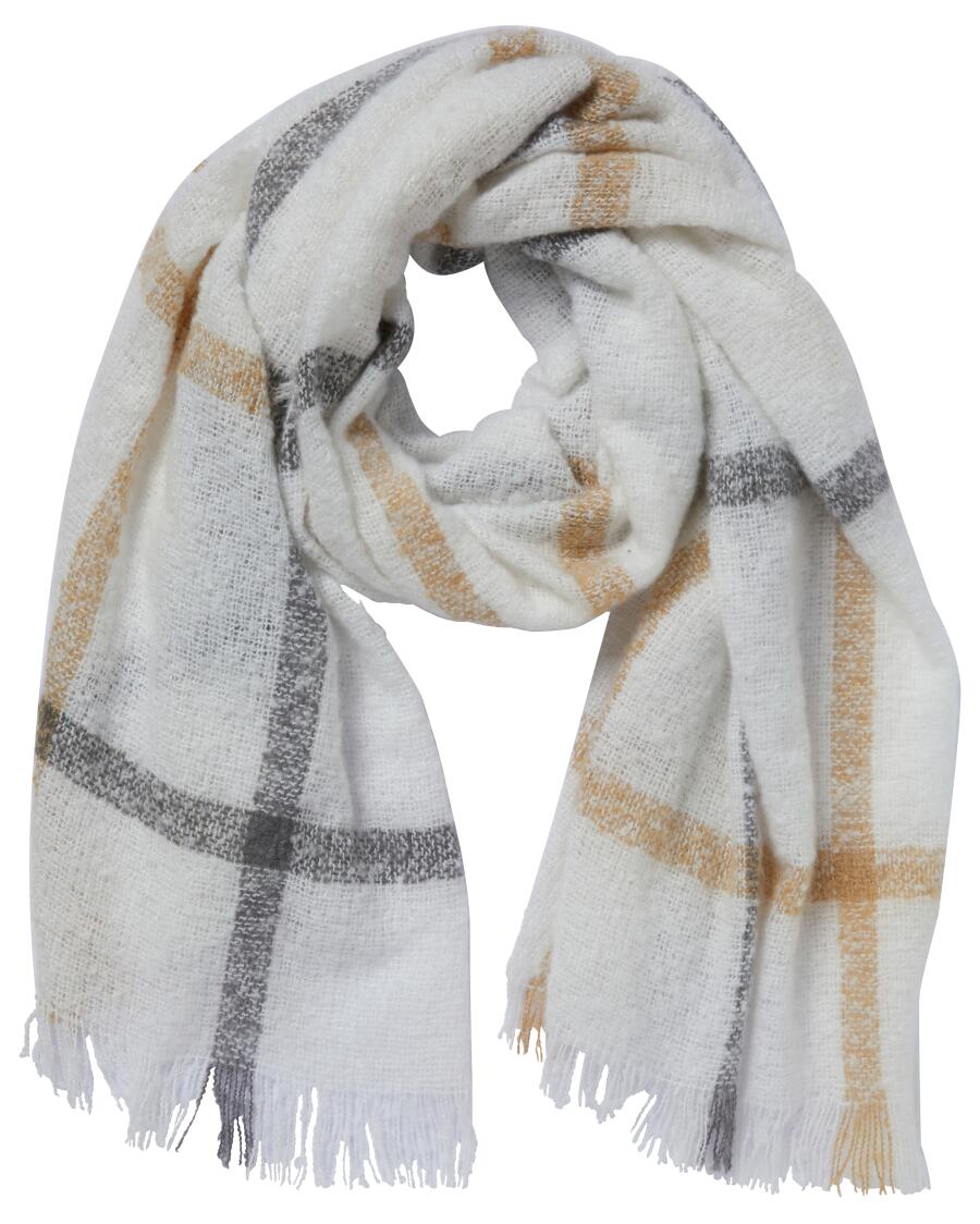 Šála s hrubou strukturou, Janina, bílá | Výhodně v KiK